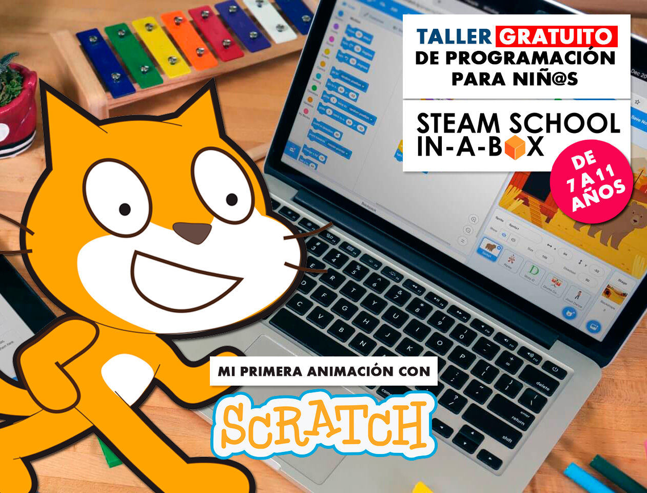 Talleres gratuitos de iniciación a la programación con Scratch para niños de 7 a 9 años – STEAM ...